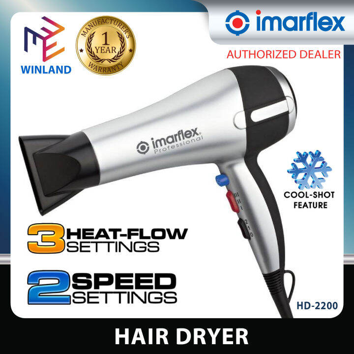 IMARFLEX by Winland HD-2200 Hair Dryer Blower with Cool Shot Feature ...