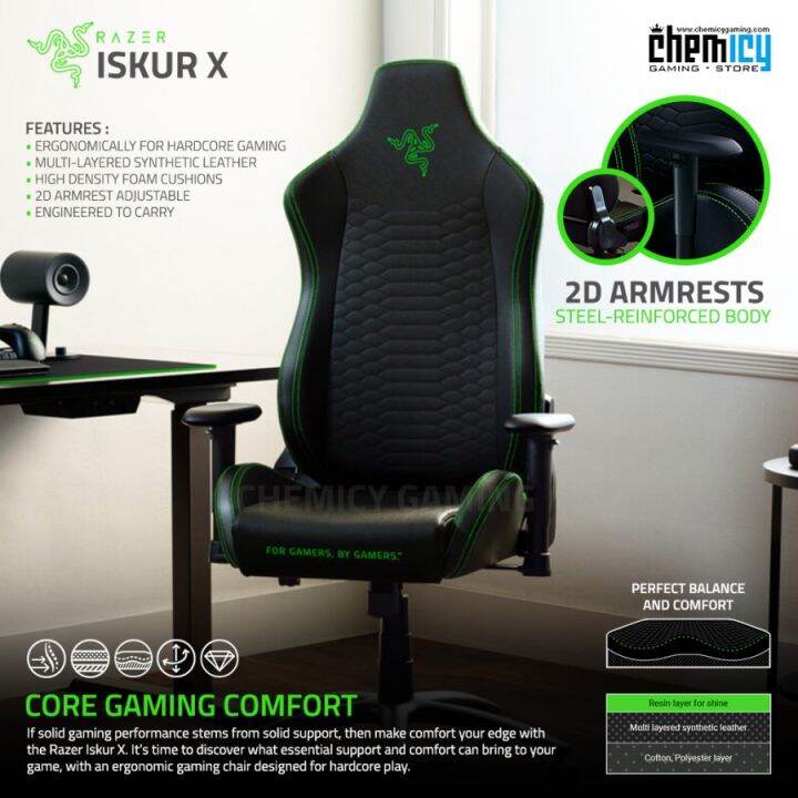 Razer Iskur X Ergonomic Gaming Chair / Kursi Gaming | Lazada Indonesia