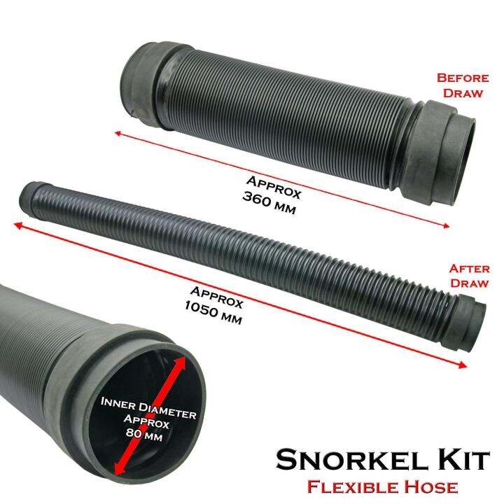 Universal Snorkel Kit 36cm to 105cm Flexible Hose Joint Pipe Customize ...