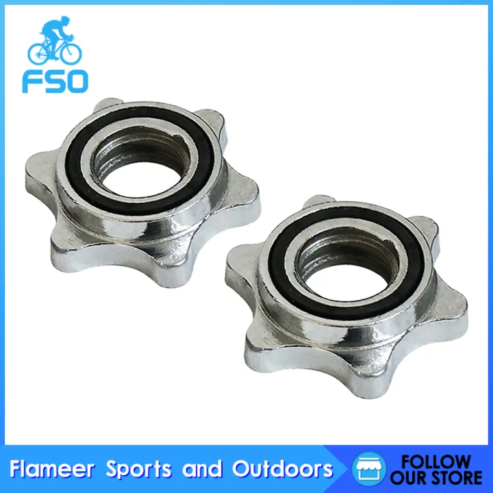 LazaraHome 2x Solid Dumbbell Spin Lock Bar Nut Barbell 2.5cm Rod Fixed ...