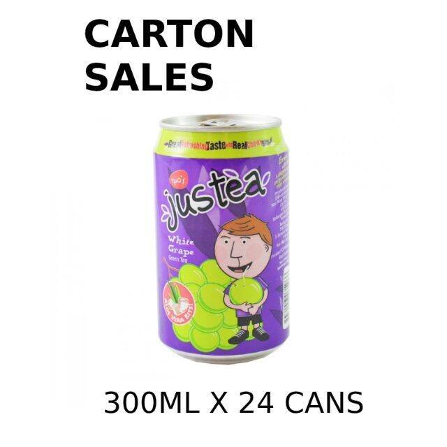 [TKM] Yeo's Justea White Grape Green Tea (300ml x 24) | Lazada