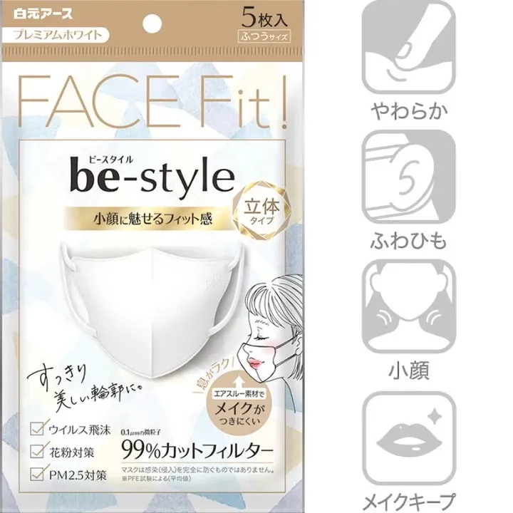 [[พร้อมส่ง]]หน้ากากอนามัยญี่ปุ่น Face Fit Be Style Mask🇯🇵#be-style แมสก ...