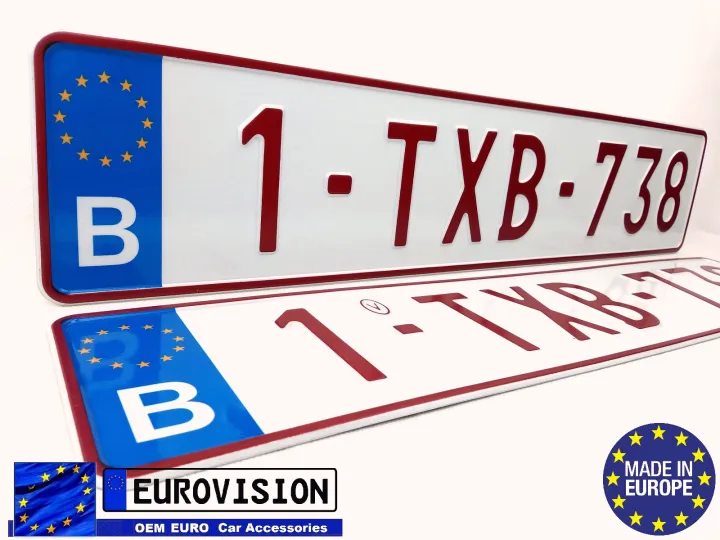 Europlates from Belgium - Imported Belgian Euro Plates - 2 Pcs ...