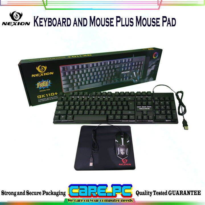 NEXION GK-100+ Amazing Swiftness Rainbow LED Gaming Keyboard And Mouse ...