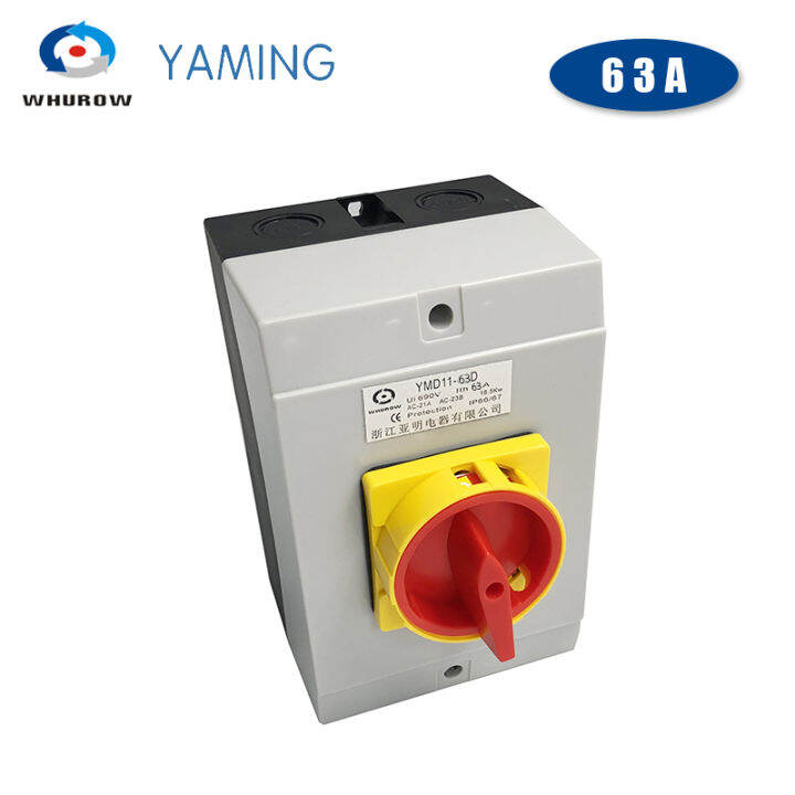 YMD11-63A Isolator Switch 34P Padlock ON-OFF 2 Positions Cam Changeover ...