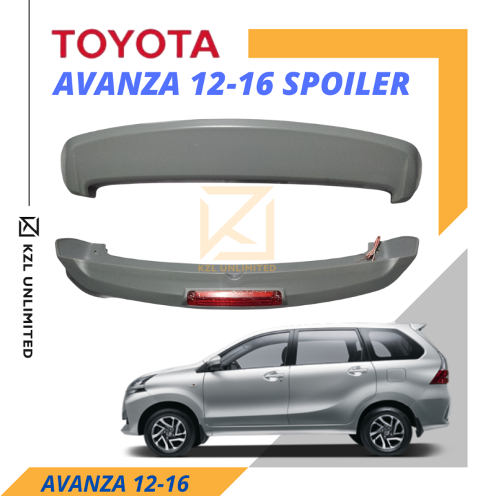 Toyota Avanza Spoiler W/ 3rd Break Light Rear Trunk Wing 2012-2016 Pre ...