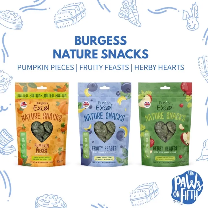 Explosive models Burgess Excel Nature Snacks 60g for Small Pets | Lazada PH