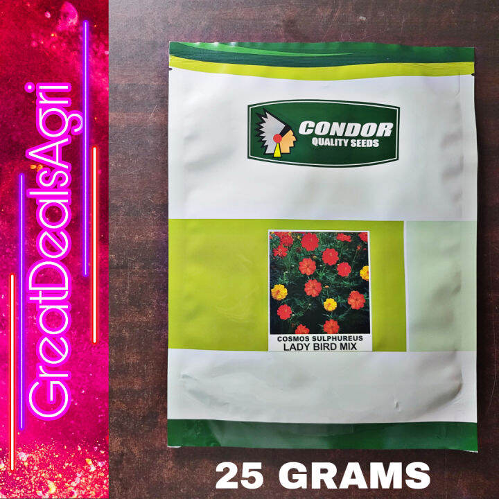 COSMOS SULPHUREUS LADY BIRD MIX (25 GRAMS) BY CONDOR SEEDS | Lazada PH