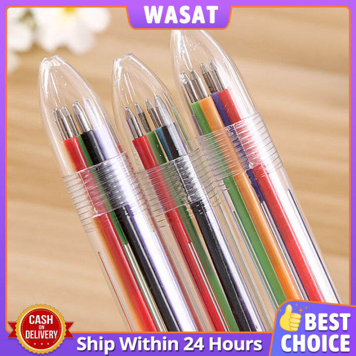 Multi-color Ballpoint Pen 0.5mm 6-Color Retractable Ballpoint Pens for ...