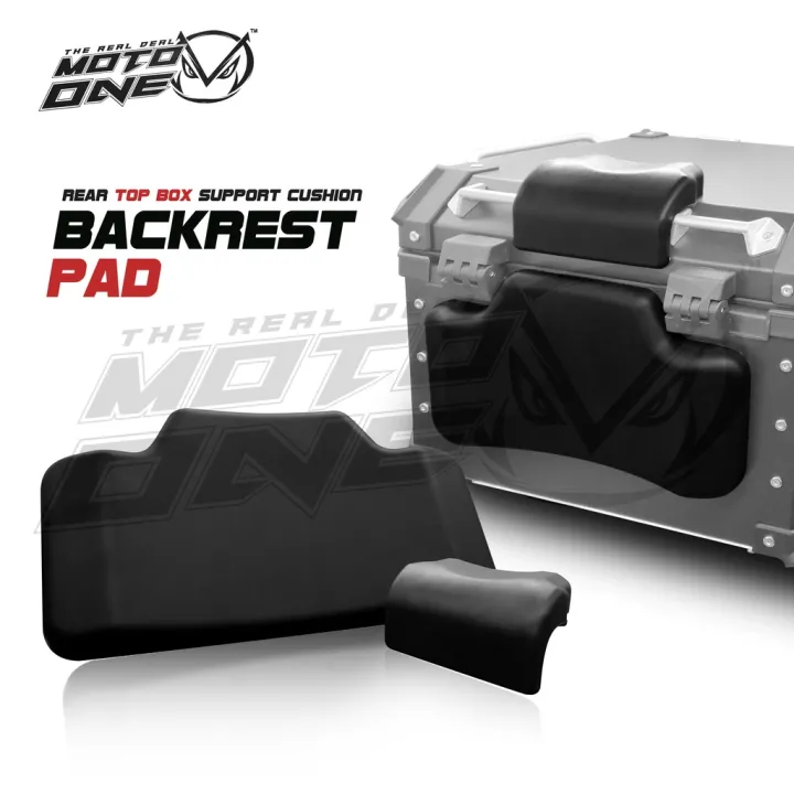 wo- MOTO ONE SMOK ALLUMINUM ALLOY REAR TOP BOX SUPPORT CUSHION BACKREST ...