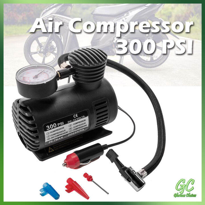 Electric Air Compressor Portable Pump Mini Inflator Tyre Car Van Bike 12V Portable Multi-Use 12V ...