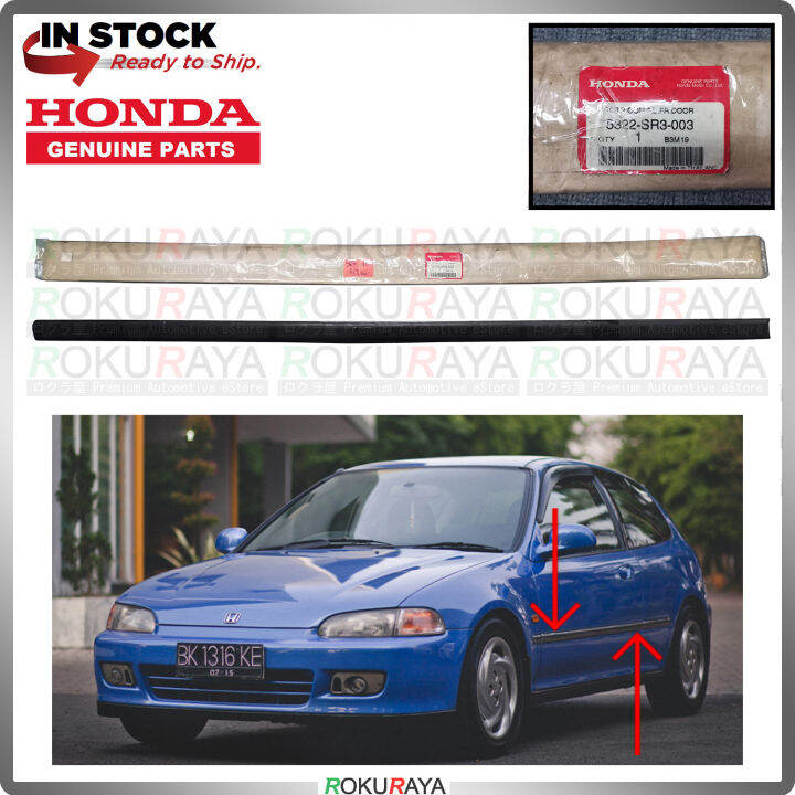 [LEFT] 1PCS Honda Civic EG6 SR3 Genuine Original Side Door Moulding ...