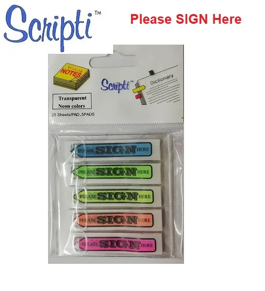 Scripti Stick on Notes "PLEASE SIGN HERE" Pop up / Sticky Note | Lazada