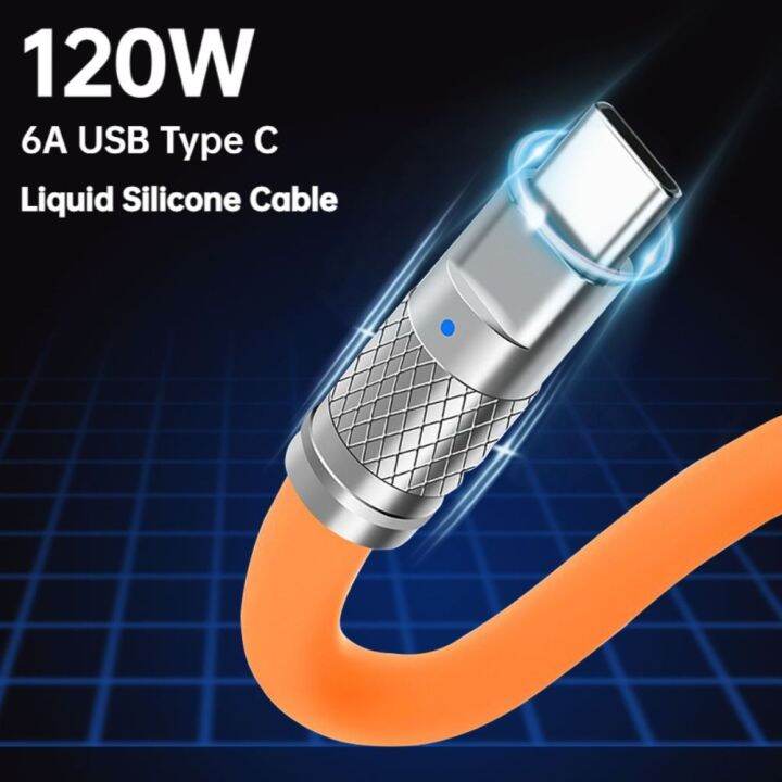 AHTAH 1ที่ชาร์จคอมพิวเตอร์อะแดปเตอร์ Type C USB 6A 120W สายซิงค์โทรศัพท์มือถือสายข้อมูลสายชาร์จ ...