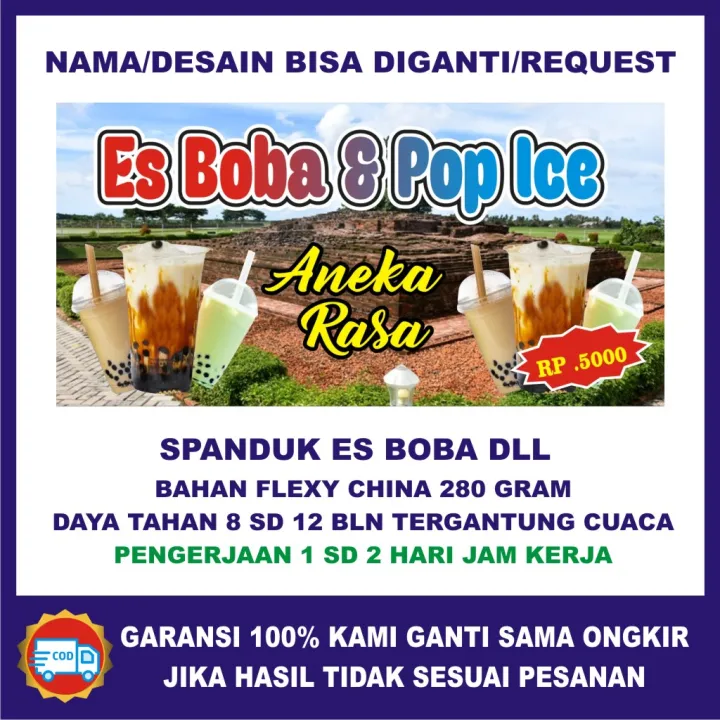 Banner es bubble / Spanduk Es Boba | Lazada Indonesia
