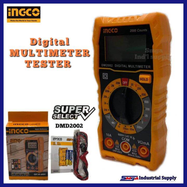 Ingco Digital Multimeter Tester DM2002 | Lazada PH