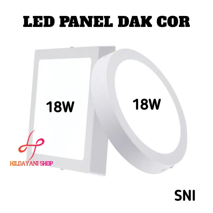 Lampu downlight LED OB panel 18 Watt 12 6w Kotak Bulat Outbow Persegi ...