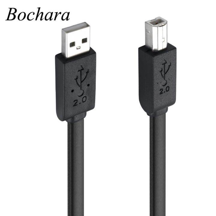 Bochara Flat USB 2.0 Printer Cable Type A Male to Type B Male Pure ...