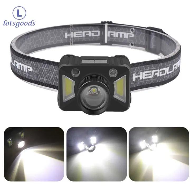 Portable Head Light Torch USB Rechargeable Intelligent Waving Sensor ...