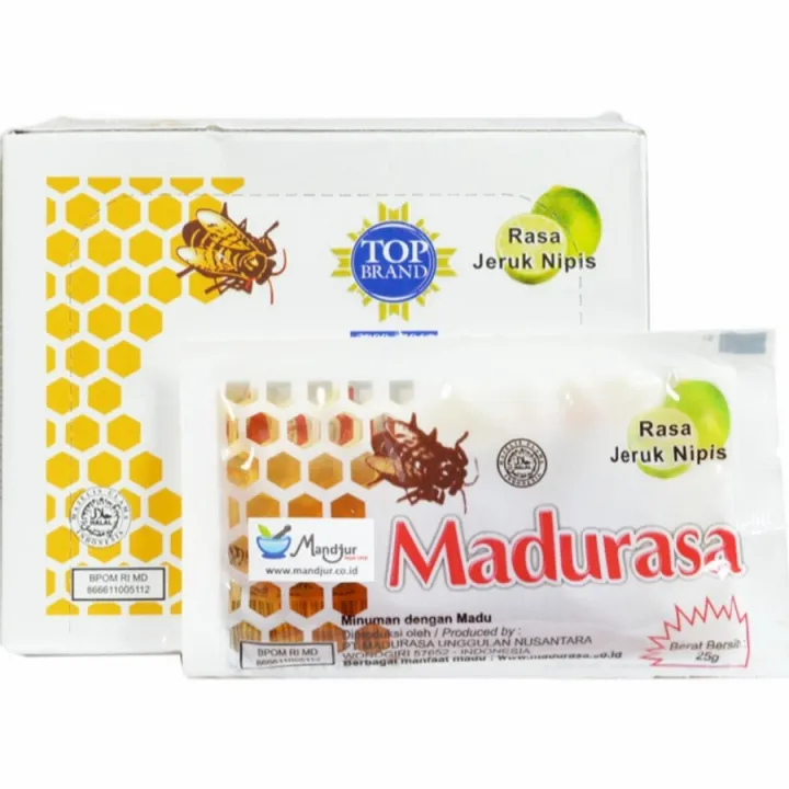 Madurasa Minuman Madu Asli Rasa Jeruk Nipis Sachet 25 gr (Kemasan Pack ...