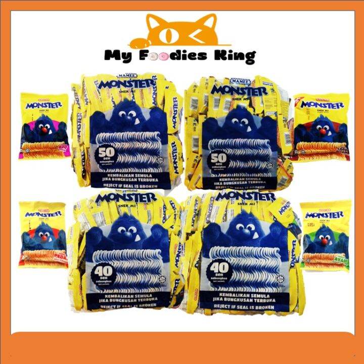 30's X 25g Mamee Monster Noodles Snacks BBQ / Chicken / Spicy / Lada ...