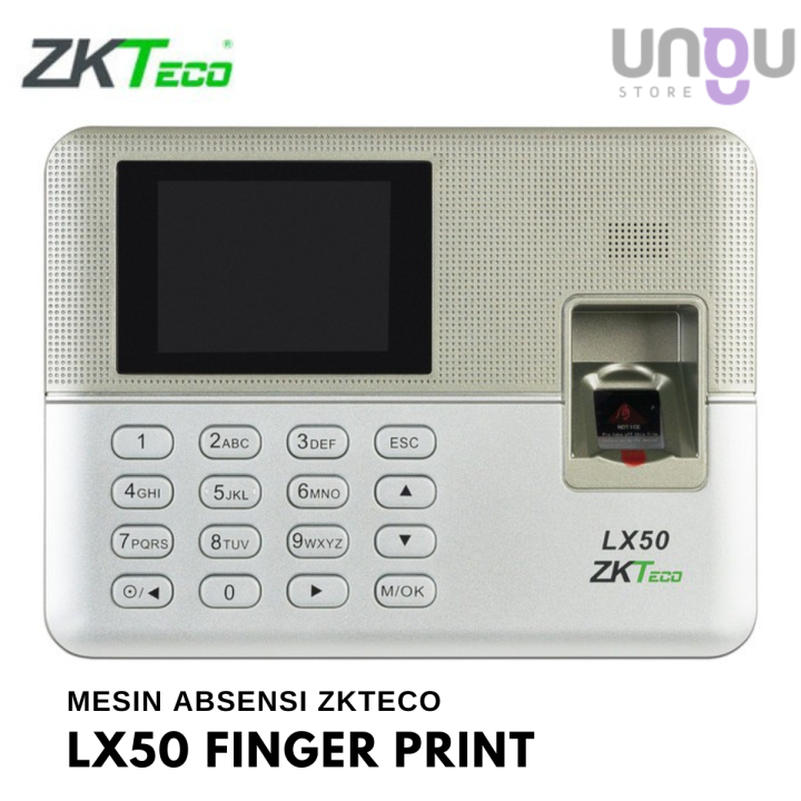 ZKTeco LX50 Mesin Absensi Sidik Jari LX50 Fingerprint Bahasa Indonesia Mesin Absen Biometrik ...