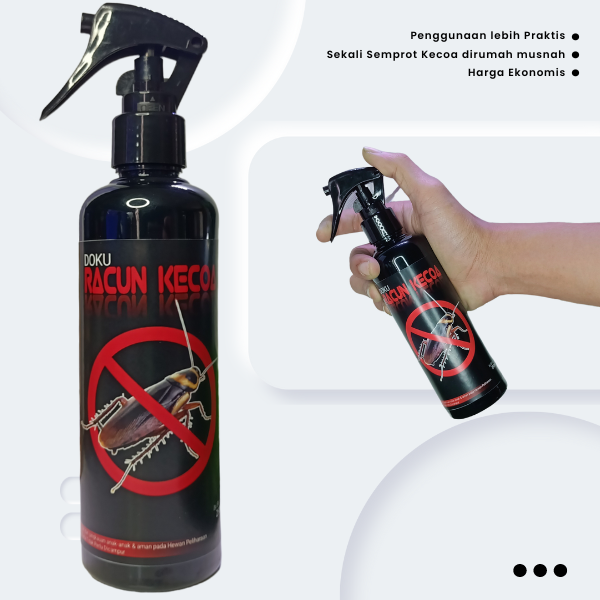 DOKU RACUN KECOA KEMASAN SPRAY 250ML MENGUSIR DAN MEMBASMI KECOA LEBIH ...