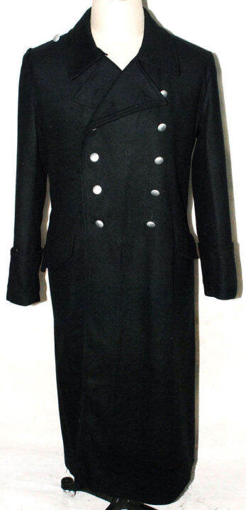 WWII WW2 GERMAN ARMY ELITE 1932 M32 FIELD BLACK WOOL OVERCOAT GREATCOAT ...