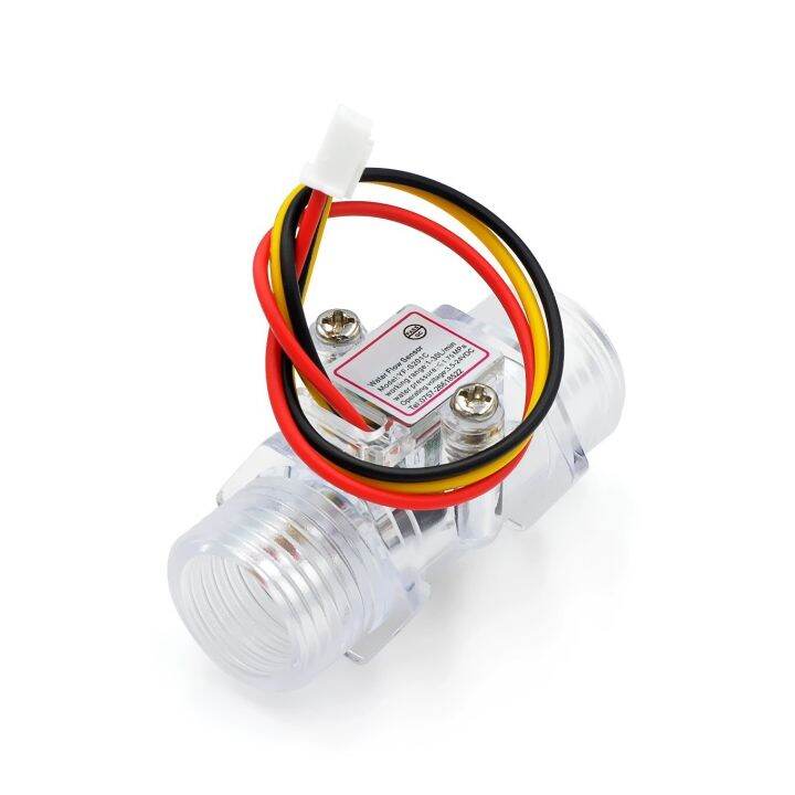 Transparent Black Flow Meter YF-201C Water Flow Sensor Turbine Flow ...
