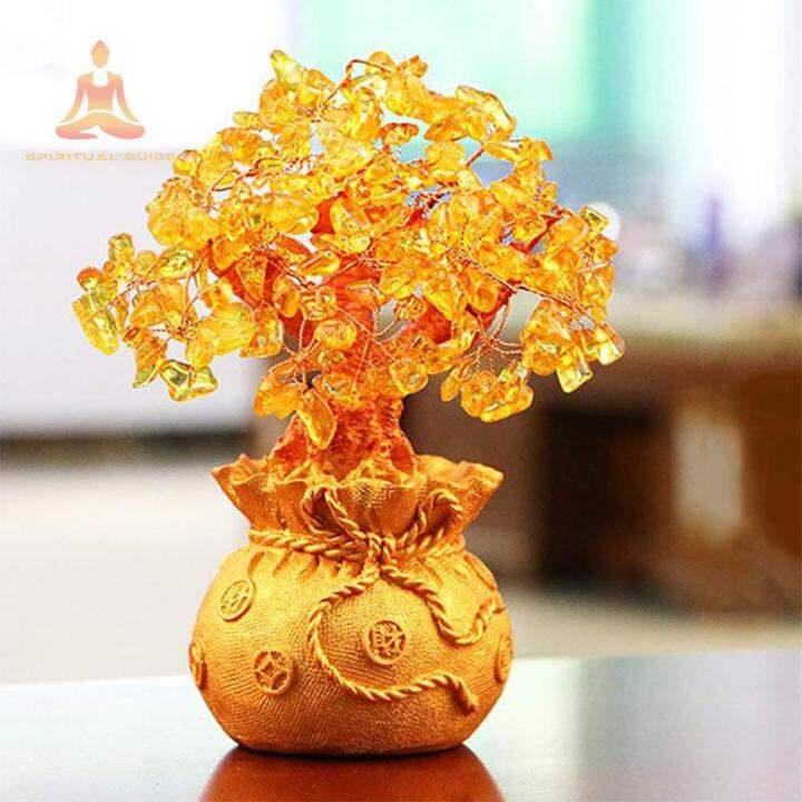 Lucky Original Citrine Money Tree Ornament Wealth Attraction Tree ...