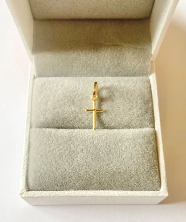 Pawnable 18K Saudi Gold Mini Cross Pendant | Lazada PH