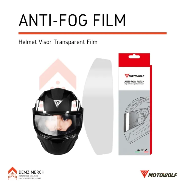 MOTOWOLF Anti-fog Helmet Film Top Grade Anti-fog Sticker Waterproof ...