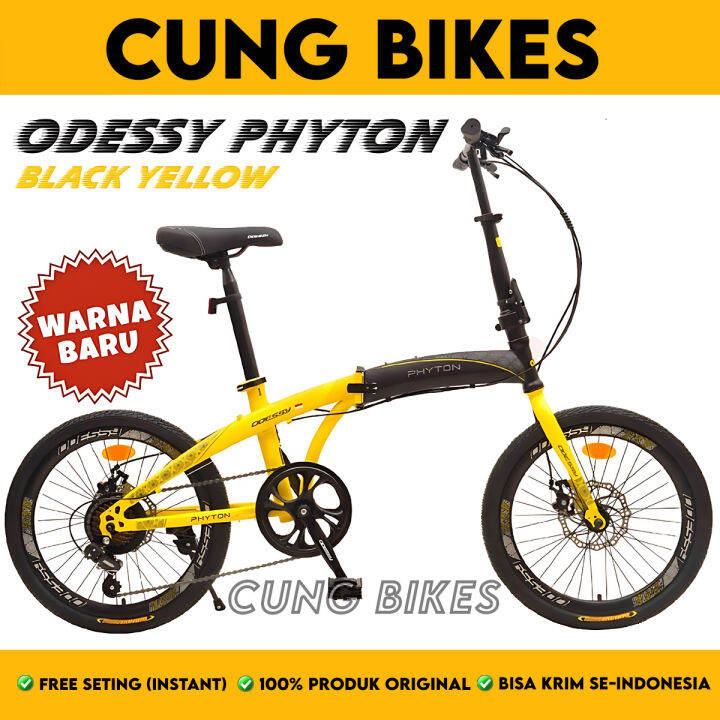 Sepeda Lipat 16 20 Inch Folding Bike ODESSY PHYTON LP-2036 7 Speed rem ...