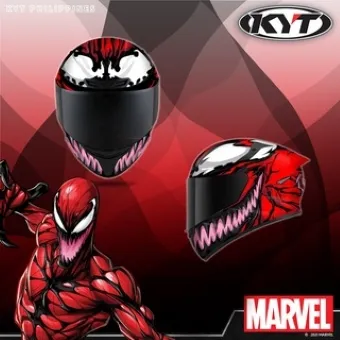 KYT HELMET TT-COURSE CARNAGE (LIMITED EDITION MARVEL SERIES) CLEAR ...