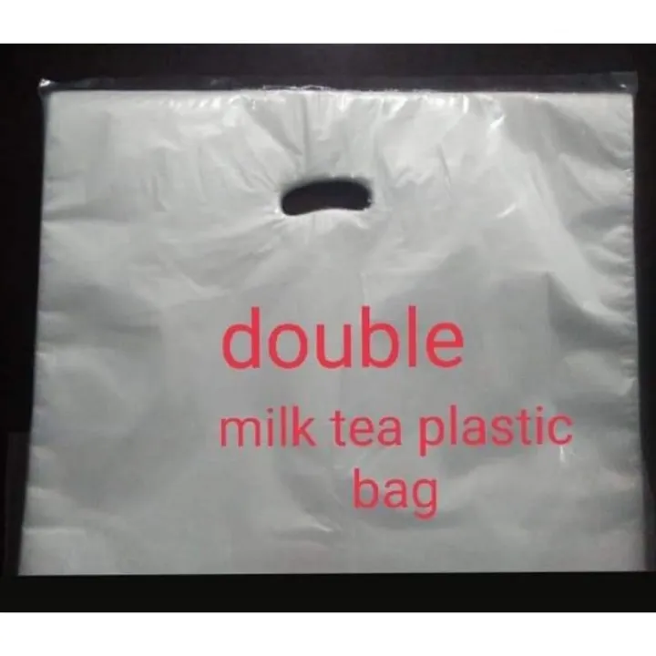 100pcs Milktea Takeout Plastic Bag Plain - Double | Lazada PH