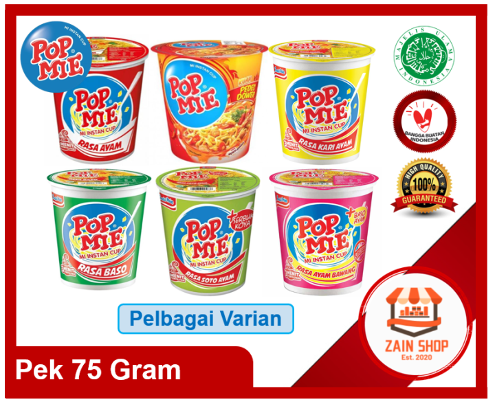 Pop Mie Cup Pop Mie Rasa Pedas Dower Rasa Kari Ayam Rasa Ayam Pek 75 ...