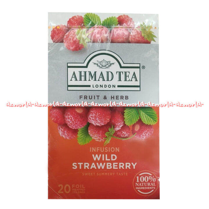 Ahmad Tea Fruit & Herbs Infuision Wild Strawberry 20foil Teh Rasa Buah ...