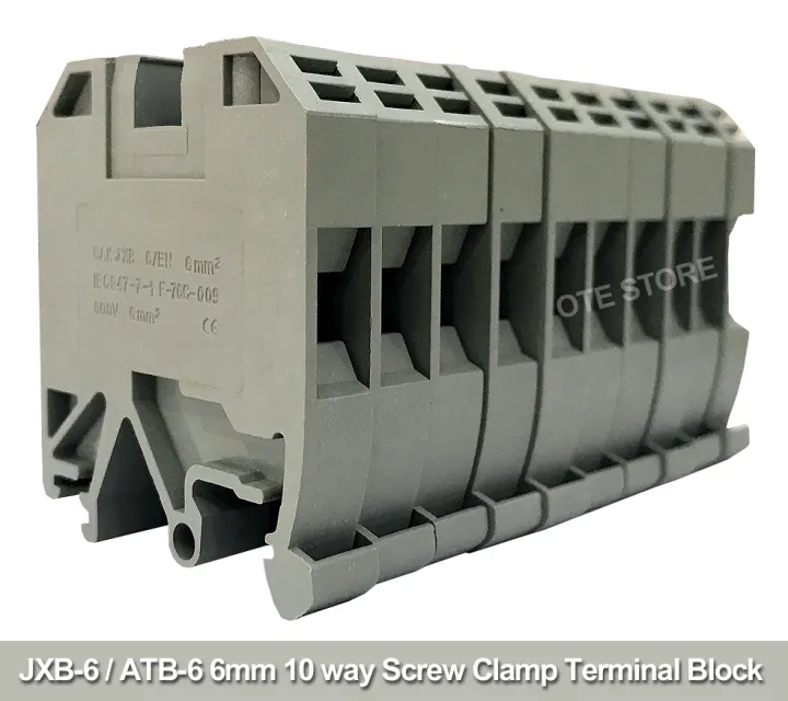 JXB-6-10 / ATB-6-10 6mm 10 Way Screw Clamp Terminal Block | Lazada