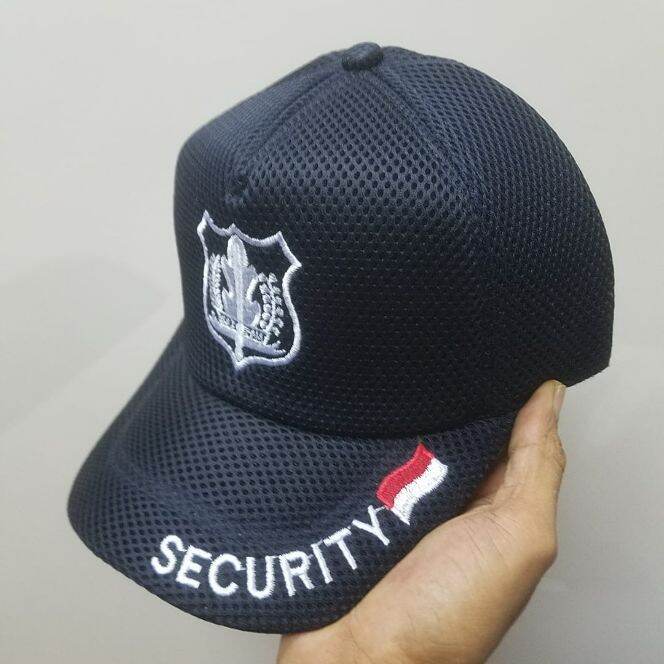 topi security jaring biru dongker | Lazada Indonesia
