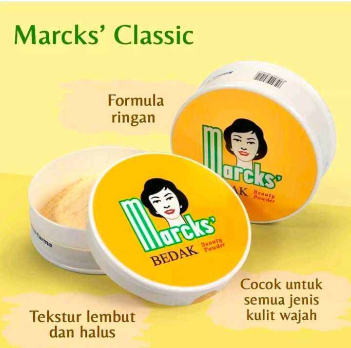 [ORIGINAL] MARCKS BEDAK TABUR BEAUTY POWDER KLASIK CLASSIC KIMIA FARMA ...
