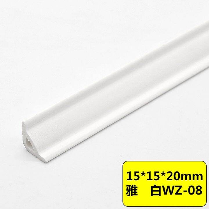 PVC wood grain triangle-pressed corner strip plastic solid wood floor ...