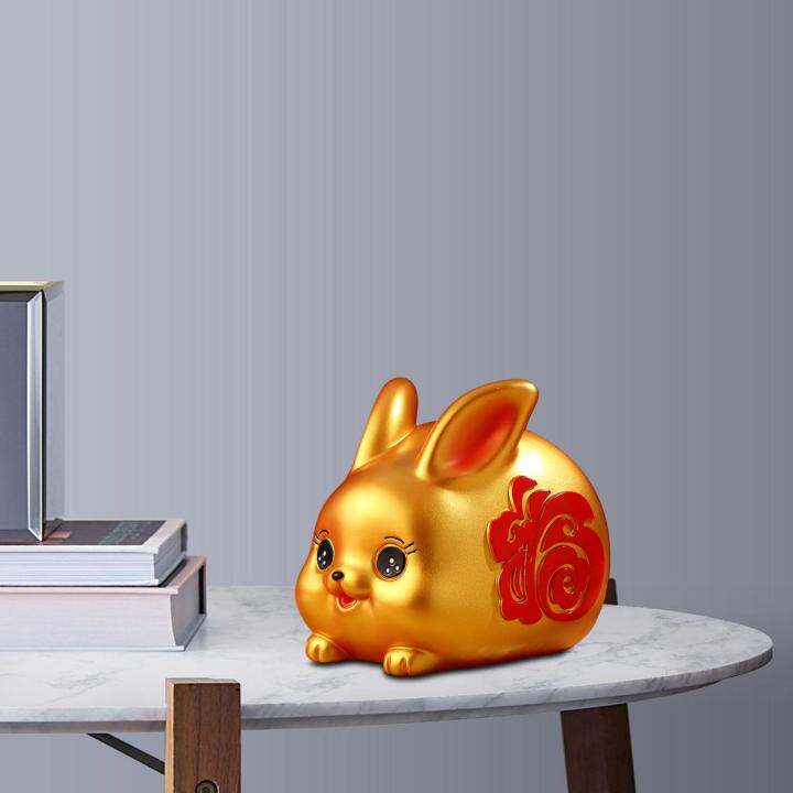 Artist Gather Lucky Rabbit Piggy Bank Animal Figurine Change Container ...