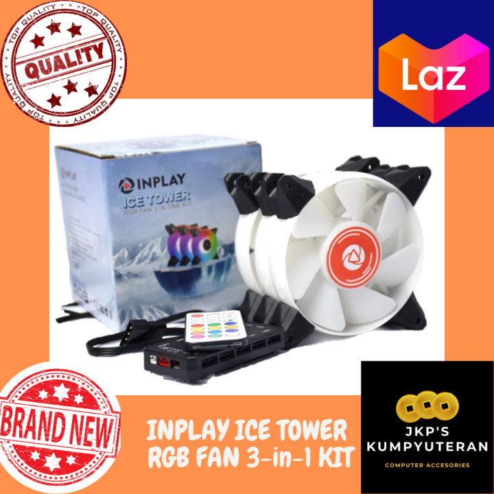 INPLAY ICE TOWER (3-IN-1) RGB FAN KIT INPLAY | 3PCS 12CM Cooling fan ...