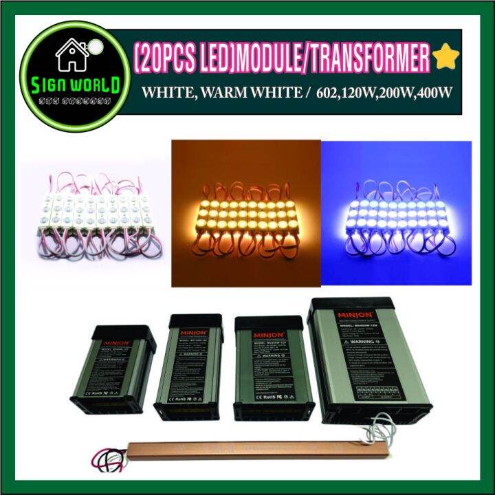 (20pcs) Waterproof 1.5W DC 12V Led Module / 60W ~ 400W Transformer ...