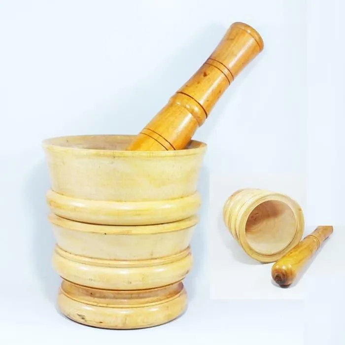 LUMPANG KAYU UKURAN BESAR/lulumpang 1 set/ alat menumbuk rempah rempah ...