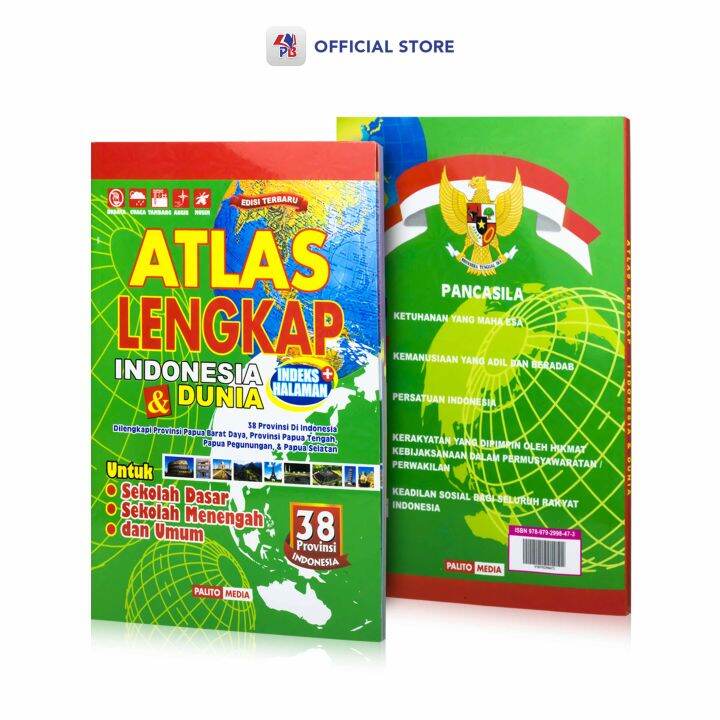 Buku Atlas 38 Provinsi Edisi Terbaru / Atlas Lengkap Indonesia Dan ...