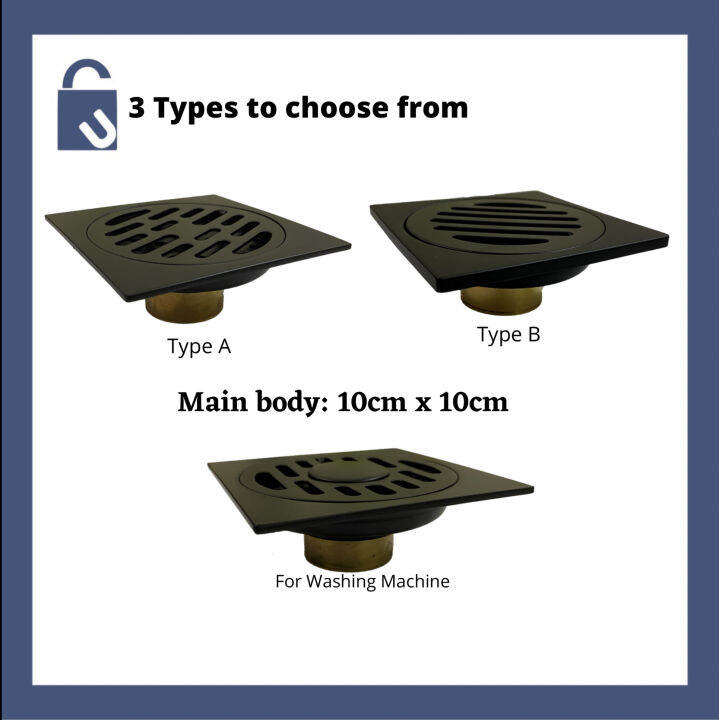 Black Stainless Steel Drain Cover Penutup Lubang Tandas 防臭防虫防蟑螂盖 | Lazada