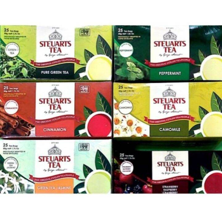 STEUARTS TEA from Sri Lanka (Ceylon), 25 teabags (14 variants) | Lazada PH