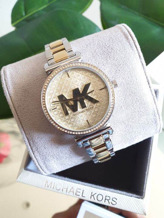 Authentic Michael Kors Sofie MK4334 Three-Hand Two - Tone Gold Silver ...