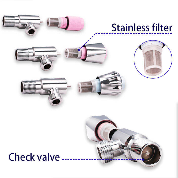 Triangular Water Adapter Angle Check Valve 1/2 Filter Steel Faucet ...